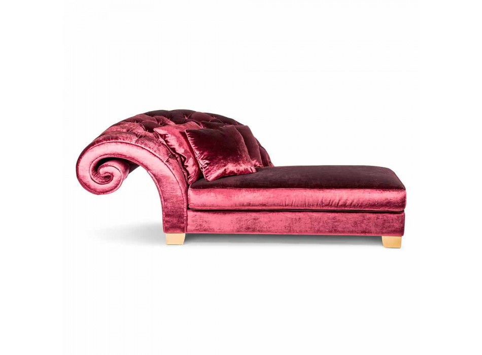Klassische Chaiselongue aus 100 % Made in Italy Basco-Stoff