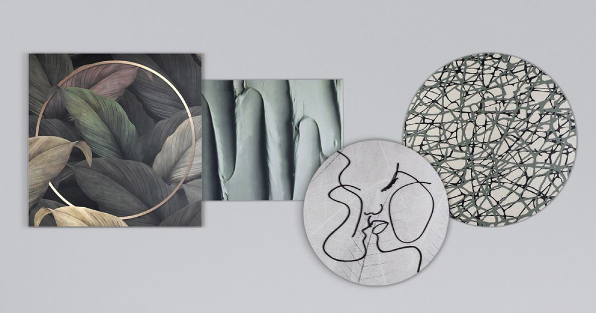 Komposition 4 Tafeln mit Darstellung des Kusses